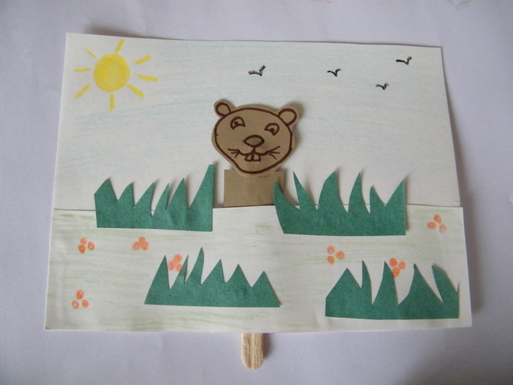 Peeping Groundhogs Craft Activity for Groundhog day - Kids Crafts ...