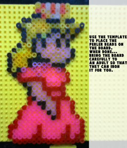 How to Make Princess Peach from Super Mario Bros. with Perler Beads ...